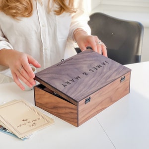 Personalization Custom Memory Keepsake Wooden Love Box With Names ...