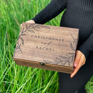 Custom Memory Keepsake Wooden Love Box With Personalization - Wedding ...