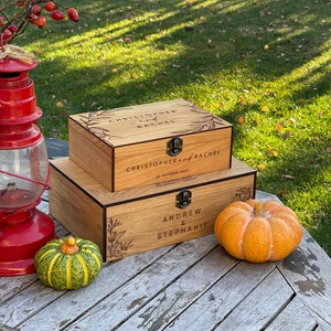 Custom Memory Keepsake Wooden Love Box With Personalization - Wedding ...