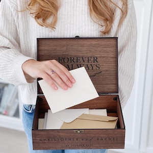 Custom Memory Keepsake Wooden Love Box With Personalization - Wedding ...