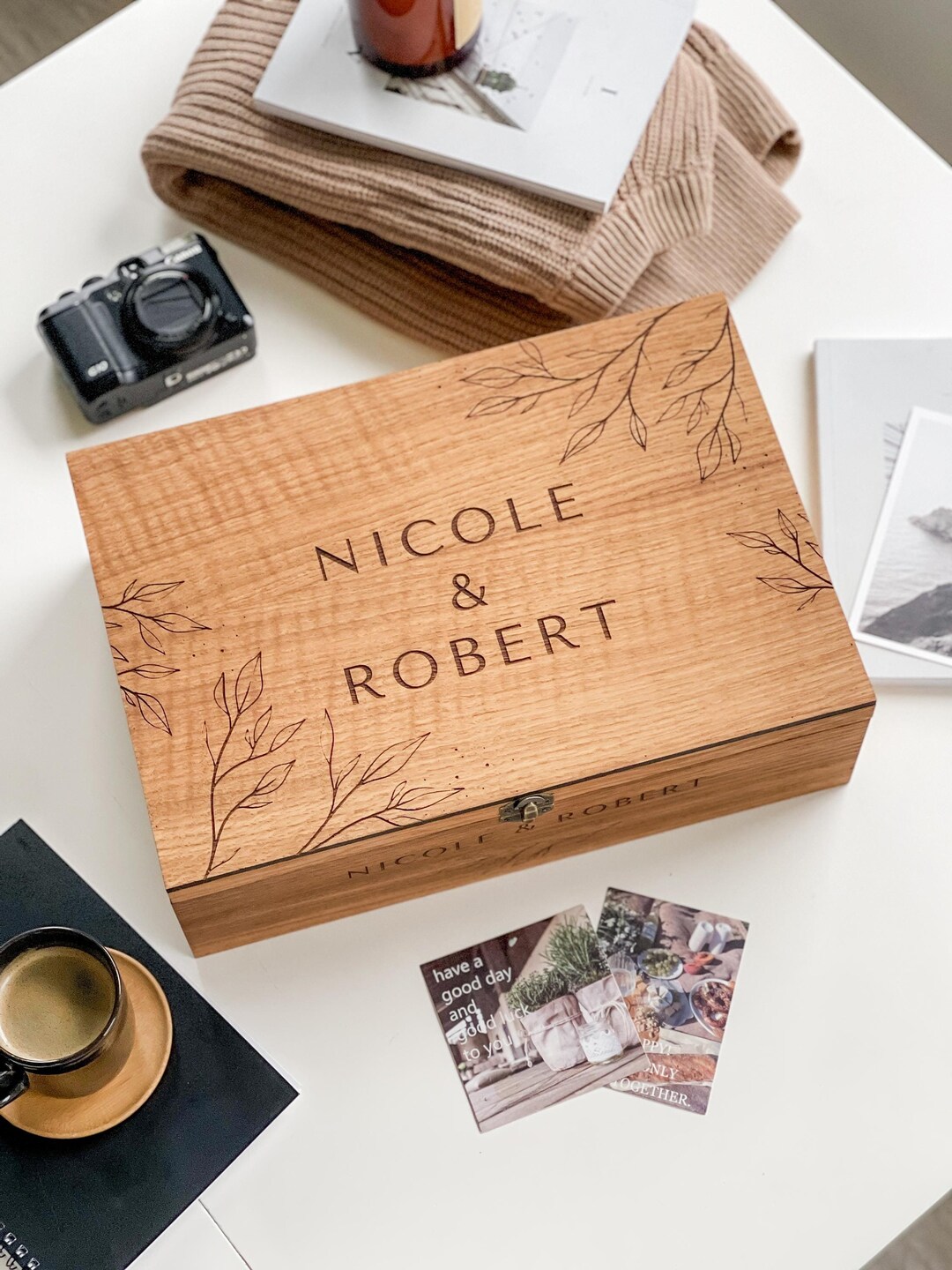 Personalization Custom Memory Keepsake Wooden Box, Christmas Wedding ...