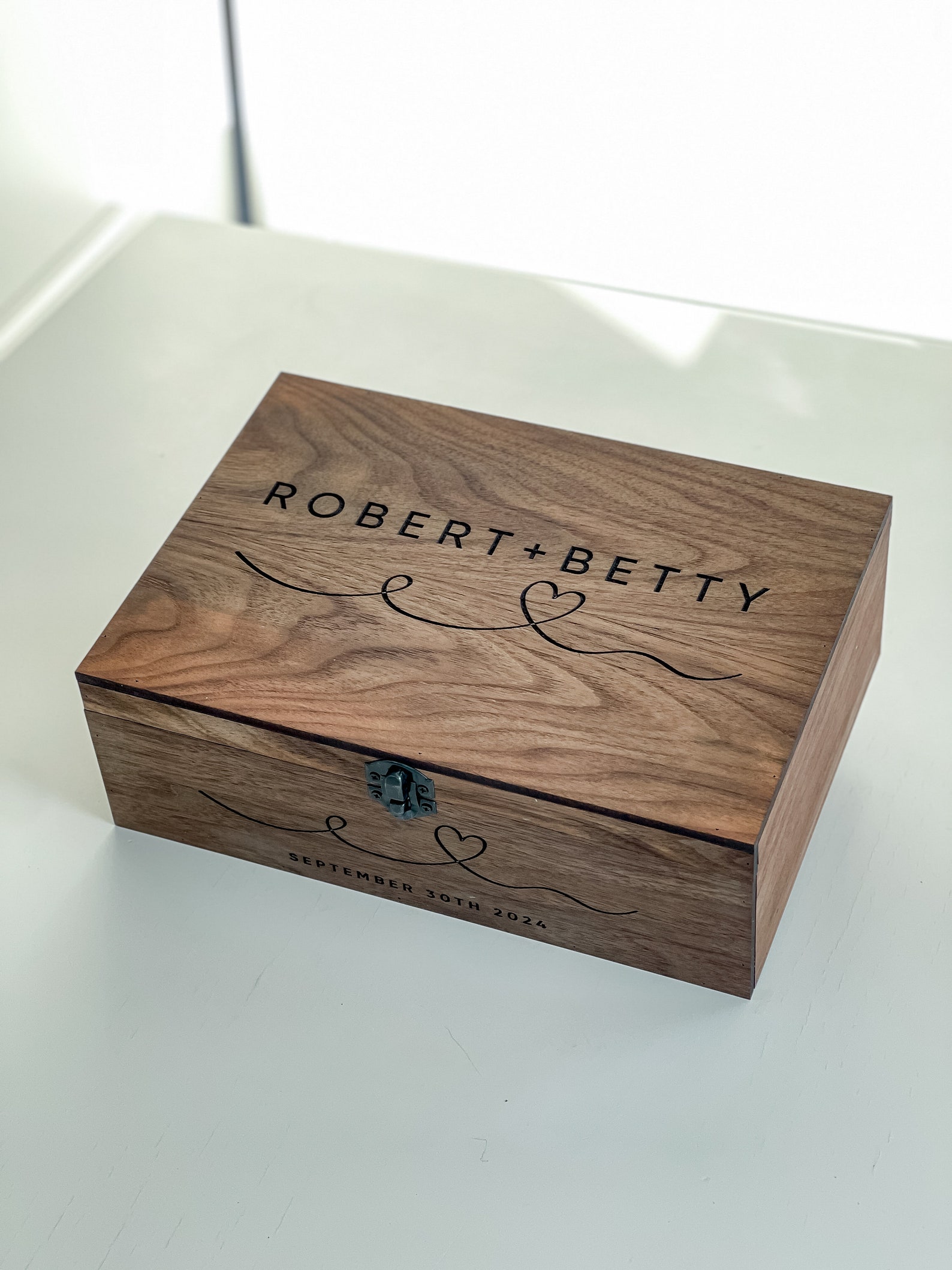 Personalization Custom Memory Keepsake Wooden Love Box With Names ...