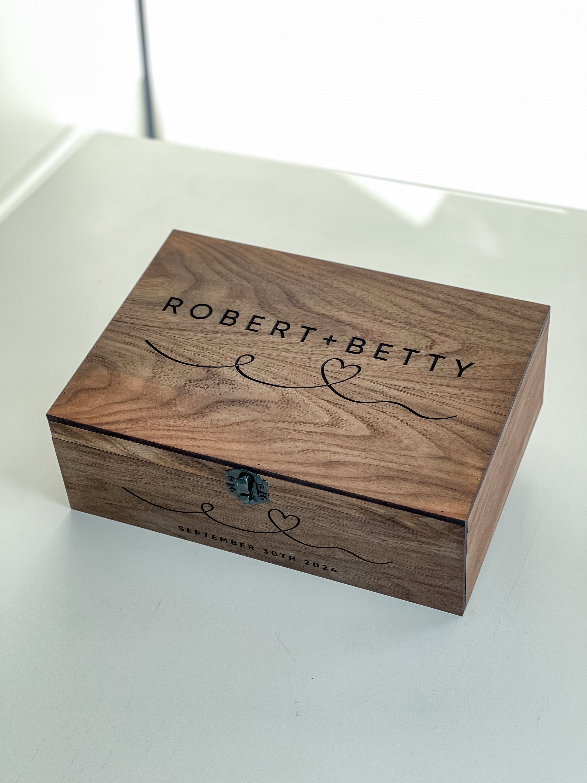 Personalization Custom Memory Keepsake Wooden Love Box With Names ...