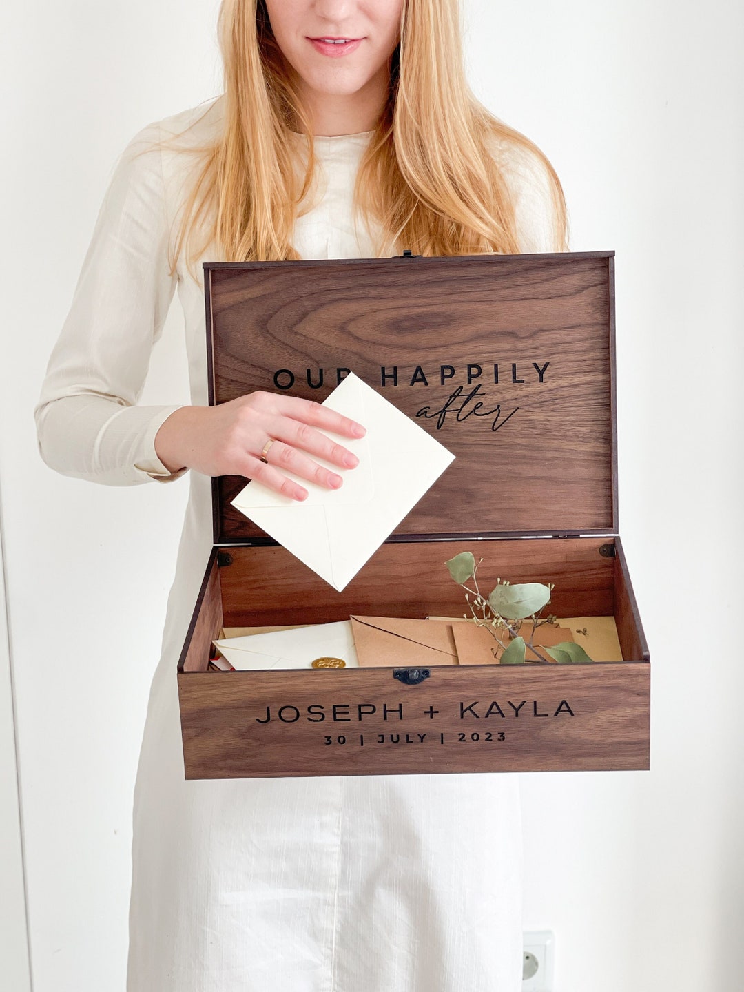 Custom Memory Keepsake Wooden Love Box With Personalization - Christmas ...