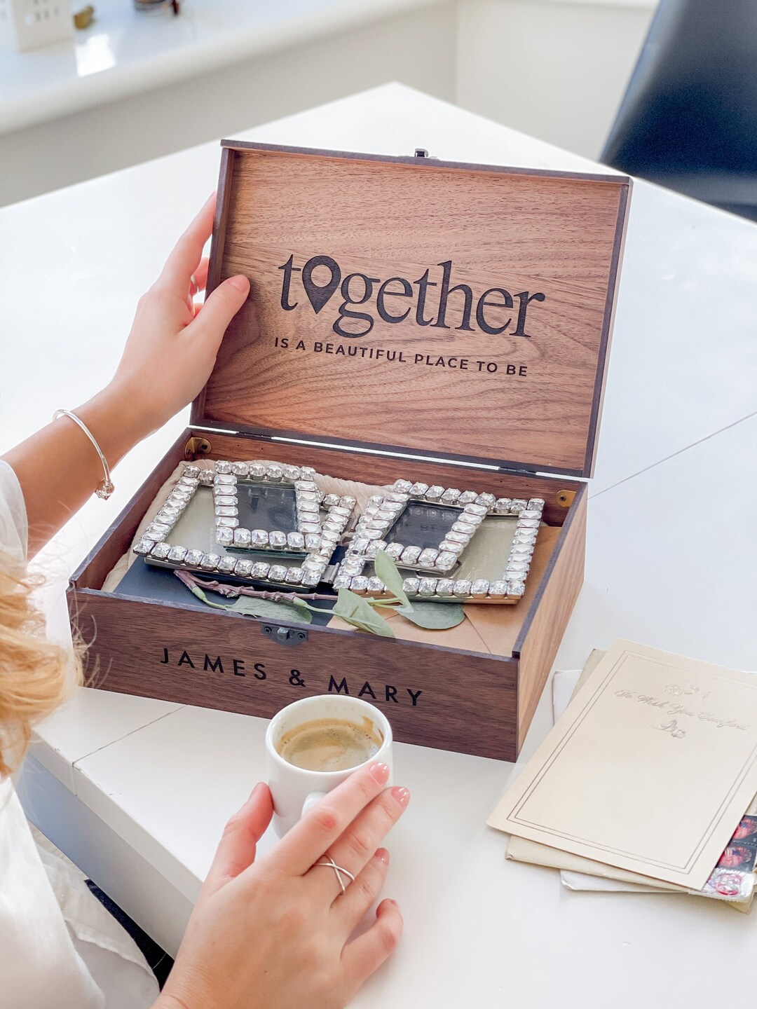 Personalization Memory Keepsake Wooden Box, Christmas Wedding ...