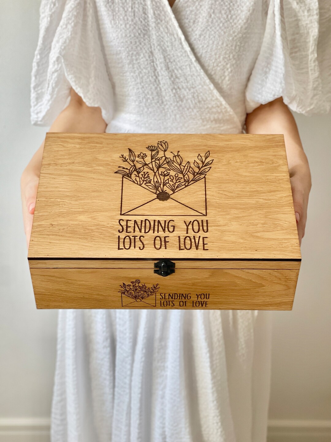 Custom Memory Keepsake Wooden Love Box With Personalization - Wedding ...