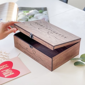 Personalization Custom Memory Keepsake Wooden Love Box With Names ...