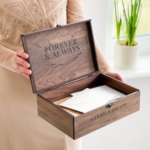 Custom Memory Keepsake Wooden Love Box With Personalization - Wedding ...
