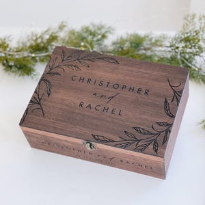 Custom Memory Keepsake Wooden Love Box With Personalization - Wedding ...