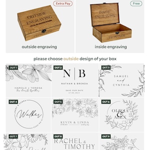 Custom Memory Keepsake Wooden Love Box With Personalization - Christmas ...
