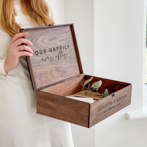 Custom Memory Keepsake Wooden Love Box With Personalization - Christmas ...