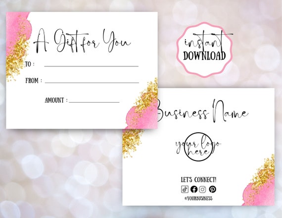 Custom Gift Certificate Template