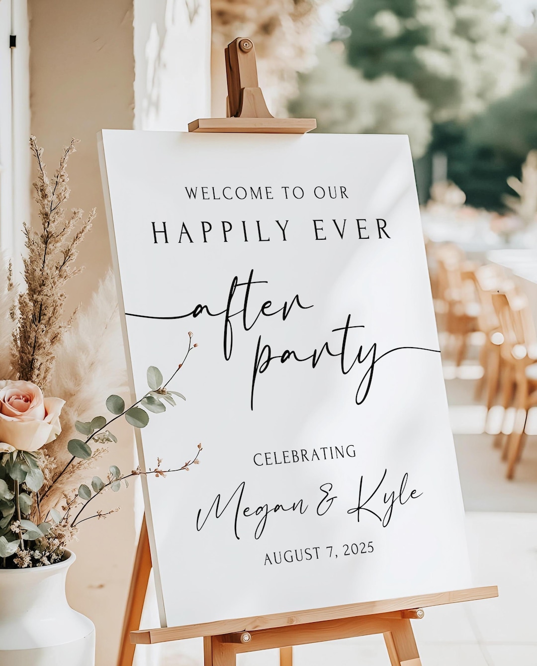 Happily Ever After Wedding Welcome Sign Wedding Reception Sign Welcome ...