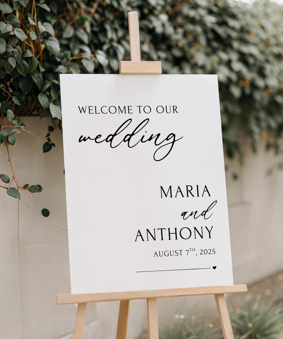 Printed and Shipped Wedding Welcome Sign, Custom Wedding Sign, Welcome ...