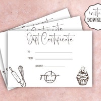 Editable Gift Certificate for Cakes and Bakery Shop | Canva Template ...