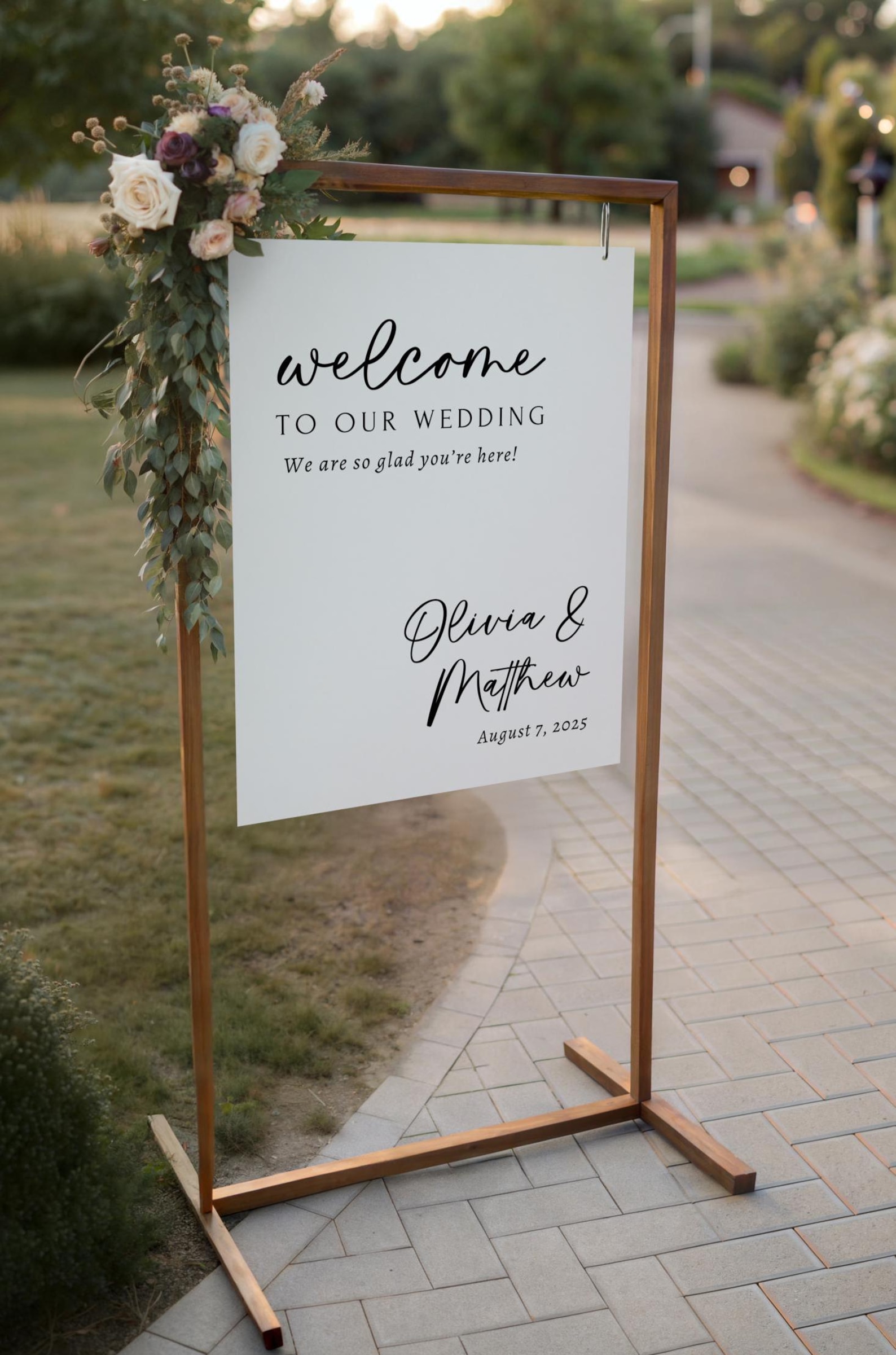 Wedding Welcome Sign Wedding Reception Sign Welcome to Our Wedding Sign ...
