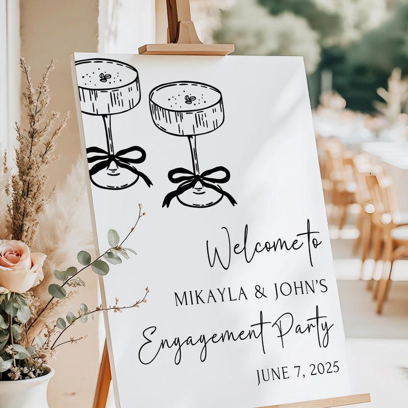 Engagement Welcome Sign - Etsy