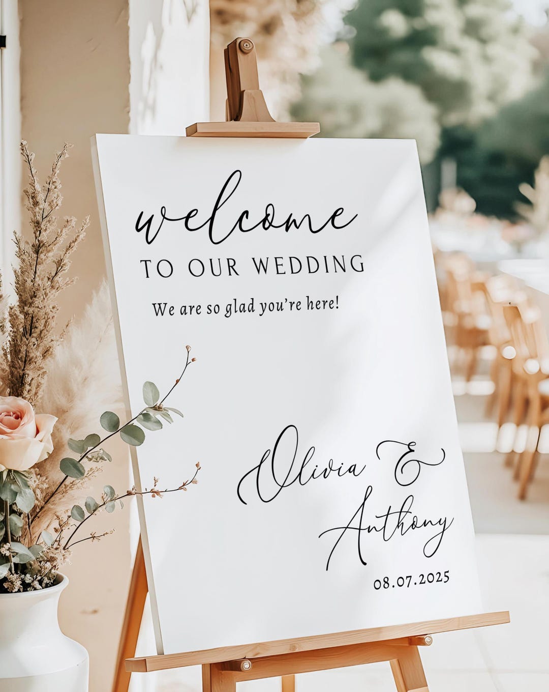 Wedding Welcome Sign Wedding Reception Sign Welcome to Our Wedding Sign ...