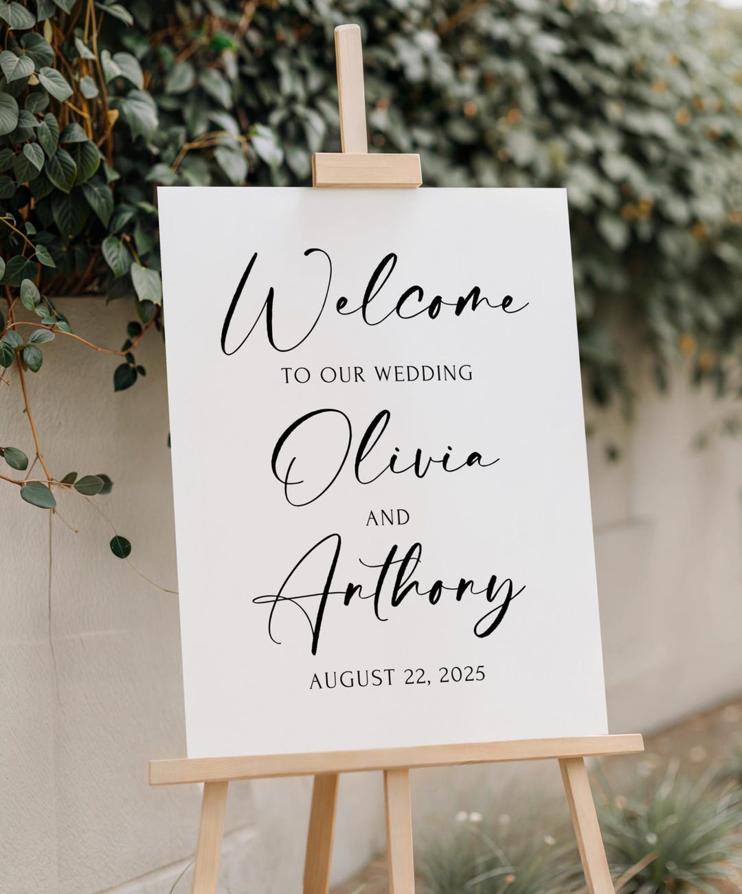 Printed and Shipped Wedding Welcome Sign, Custom Wedding Sign, Welcome ...