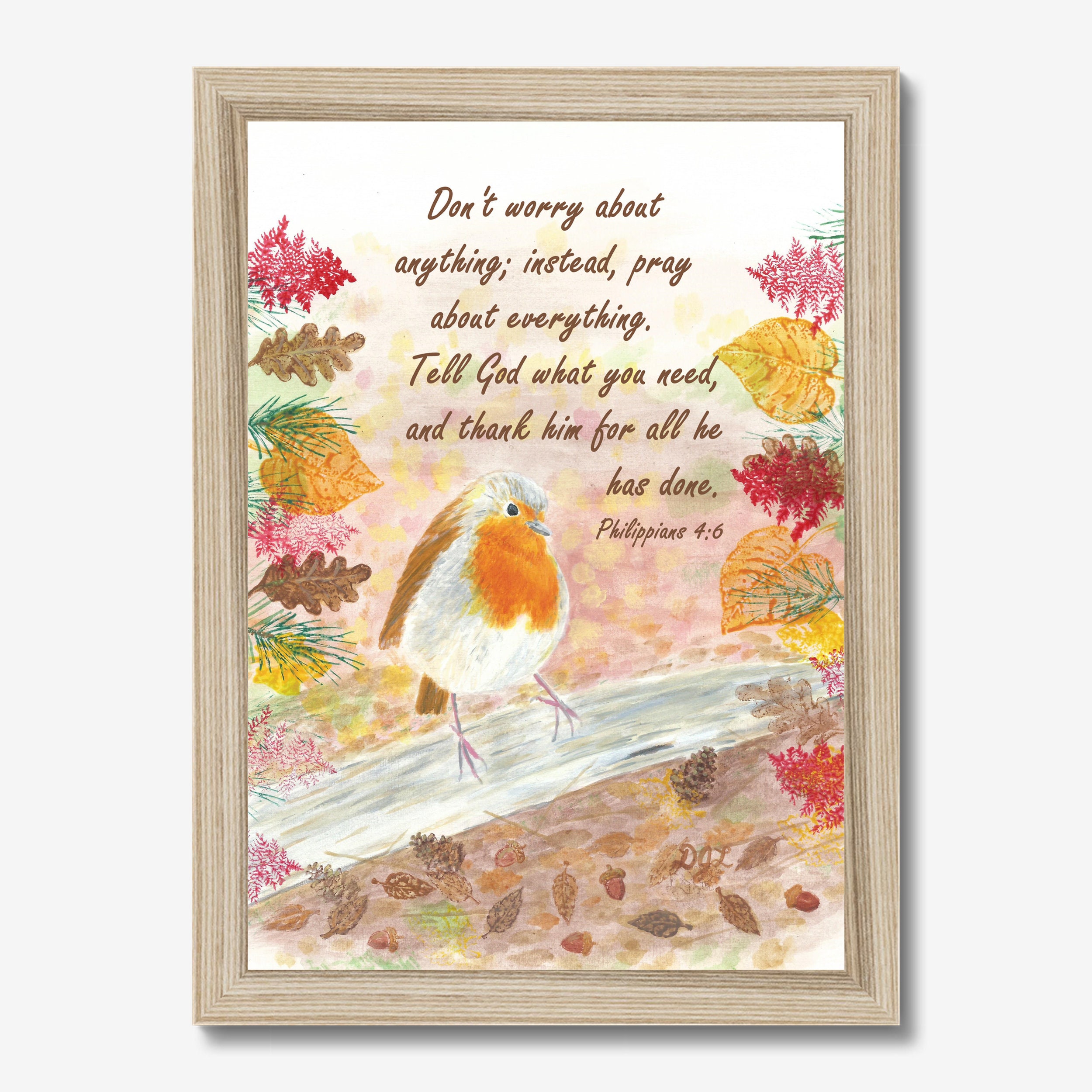 Autumn Bible Verse Art Print A4 Size - Etsy