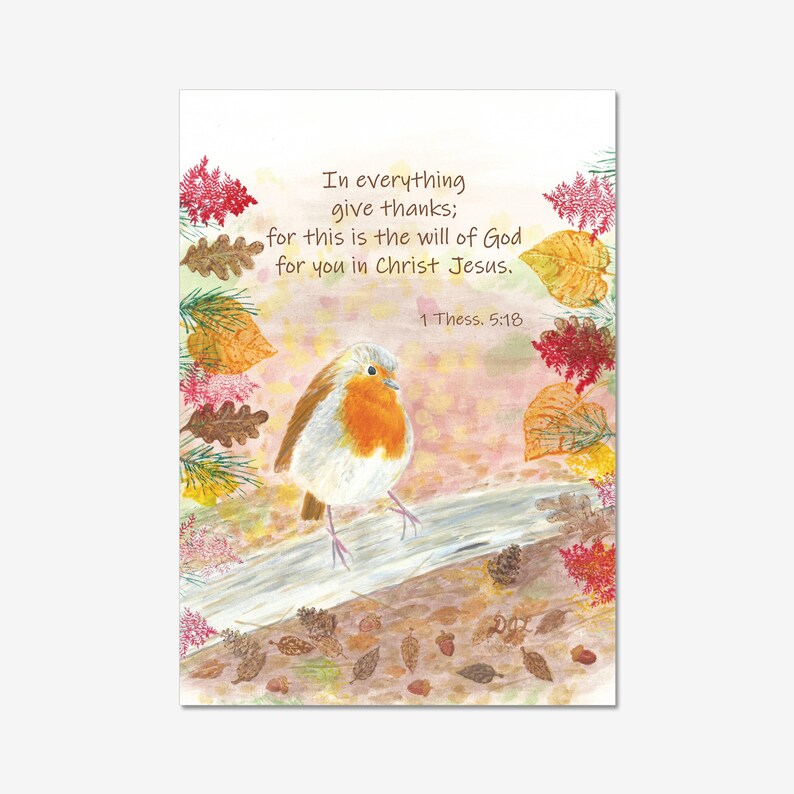 Autumn Bible Verse Art Print A4 Size - Etsy