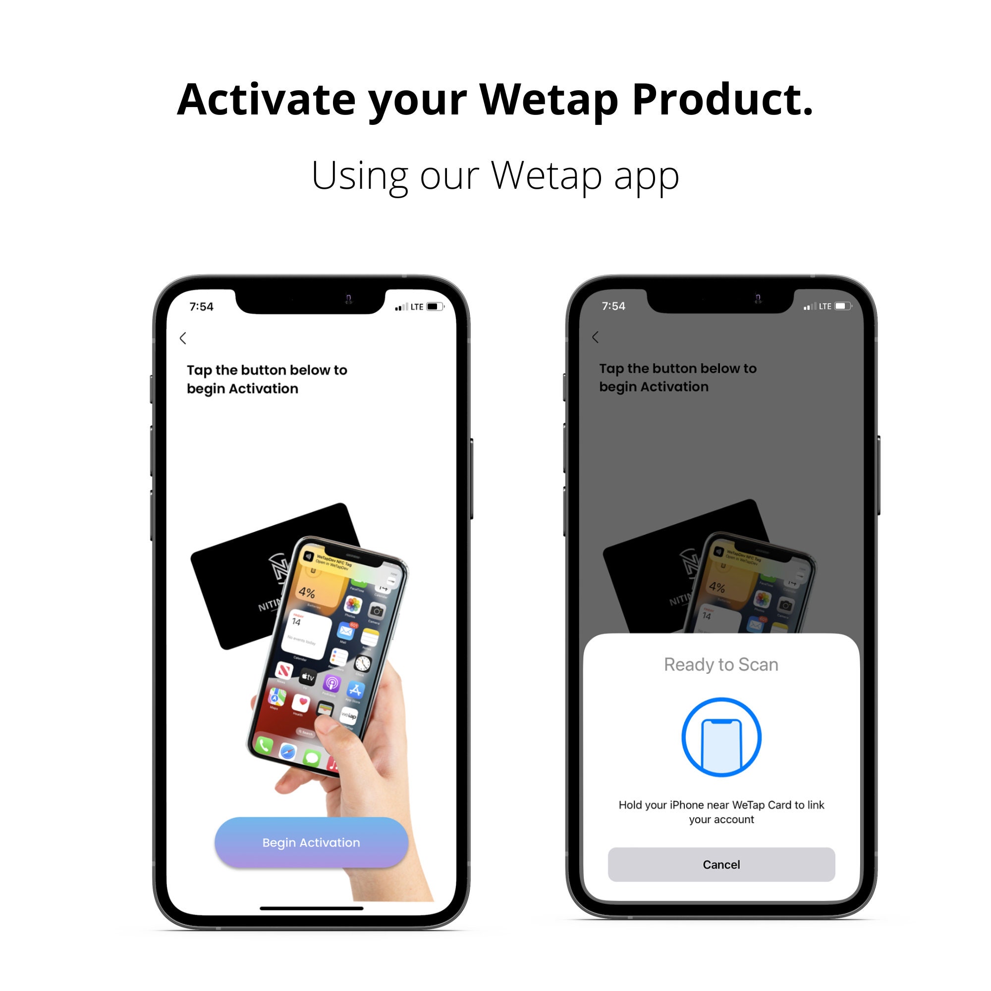 DIGITAL Business Card Black - NFC Card - Share Contact Info, Social ...