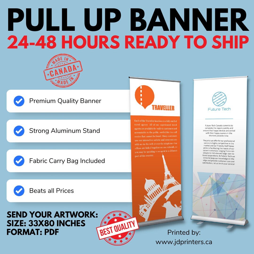 RETRACTABLE SIGNS - Fully Custom Comes With Stand & Carry Bag - Perfect ...