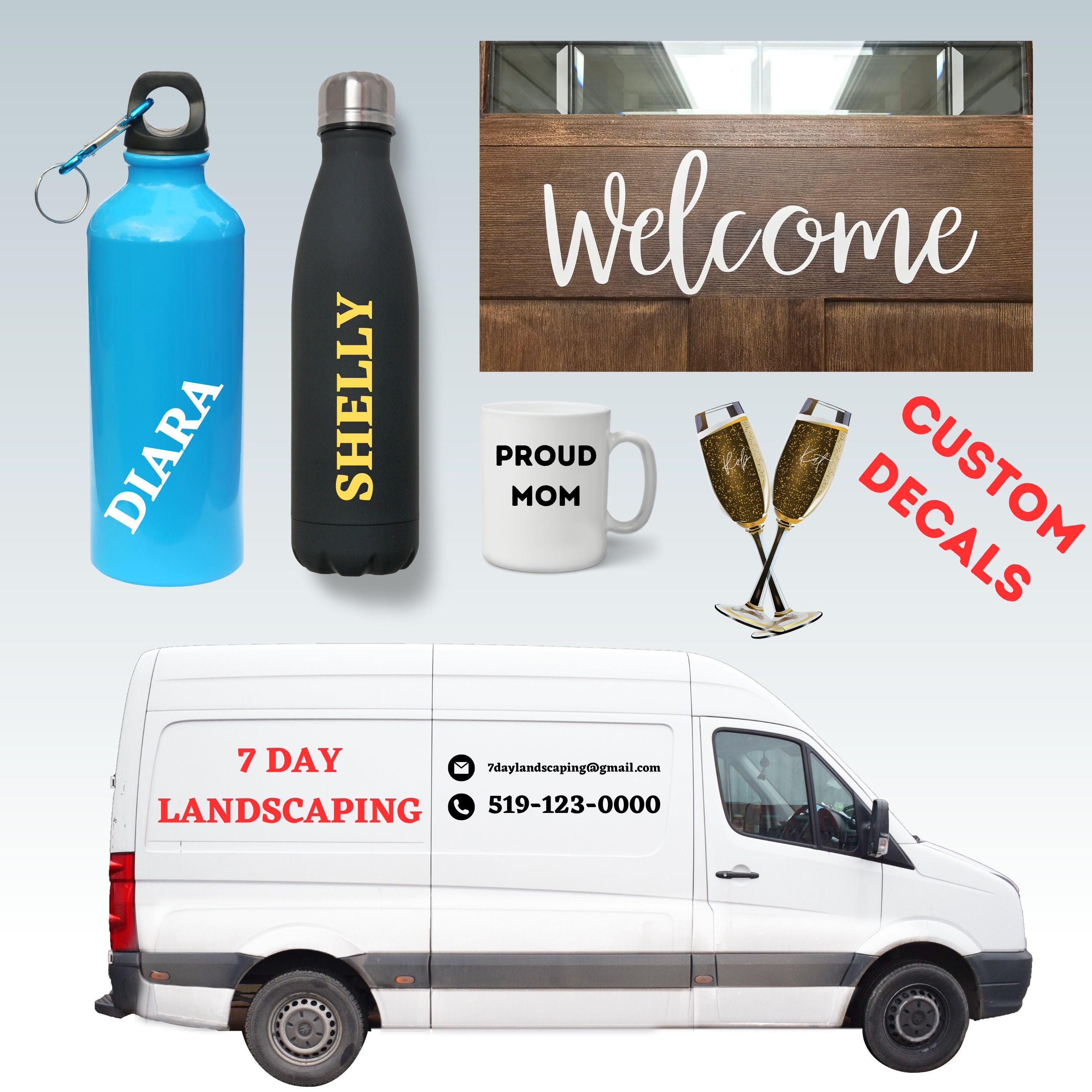 Logo Stickers for Cars - Windshield Name Decal - Custom Windshield ...