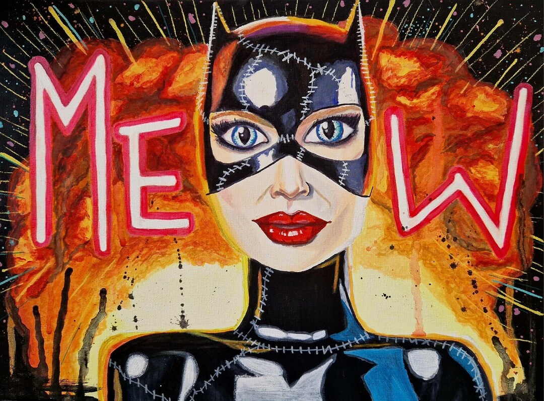 Catwoman meow Art Print 90s Movie Inspired, Feminist Icon, Michelle ...