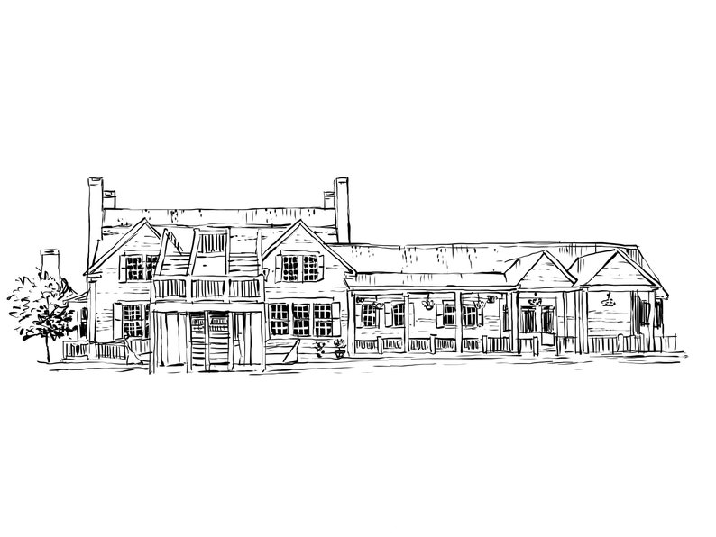 Wedding Venue Drawing Custom Illustration Personalised - Etsy