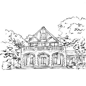 Wedding Venue Illustration, Custom Venue Sketch From Photo, Wedding ...