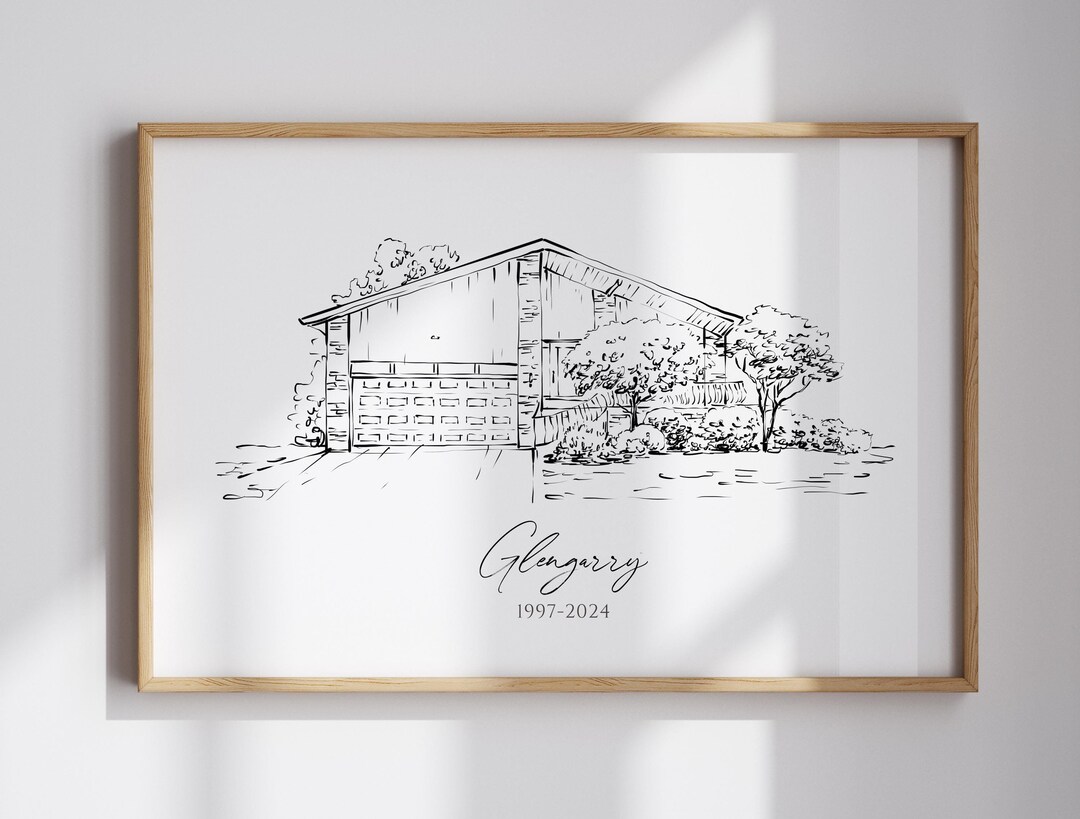 House Portrait, House Drawing, Realtor Closing Gift, House Warming Gift ...