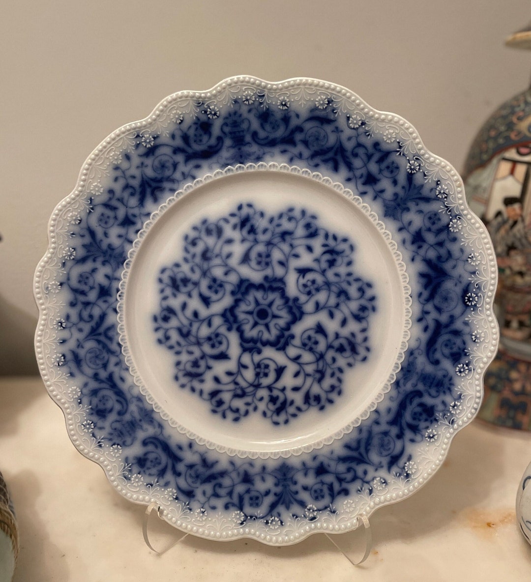 Grindley Doris Blue Flow Plates - Etsy