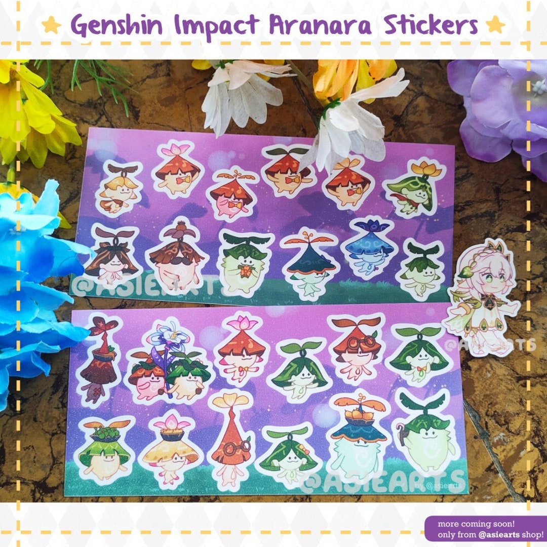 Genshin Impact Aranara Nahida Waterproof Vinyl Sticker Sheet | Journal ...
