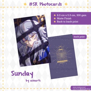 Honkai Star Rail HSR Fanmade Photocards by Asiearts X Ishin021 - Etsy