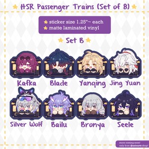 Honkai Star Rail HSR Passenger Train Vinyl Waterproof Stickers (sets ...