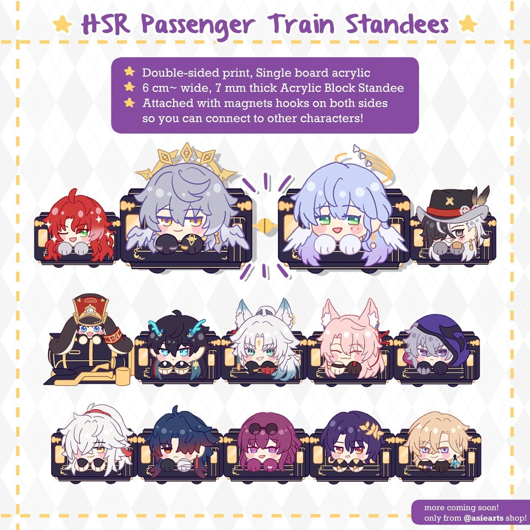 Honkai Star Rail HSR Passenger Train Acrylic Block Thick Standees ...