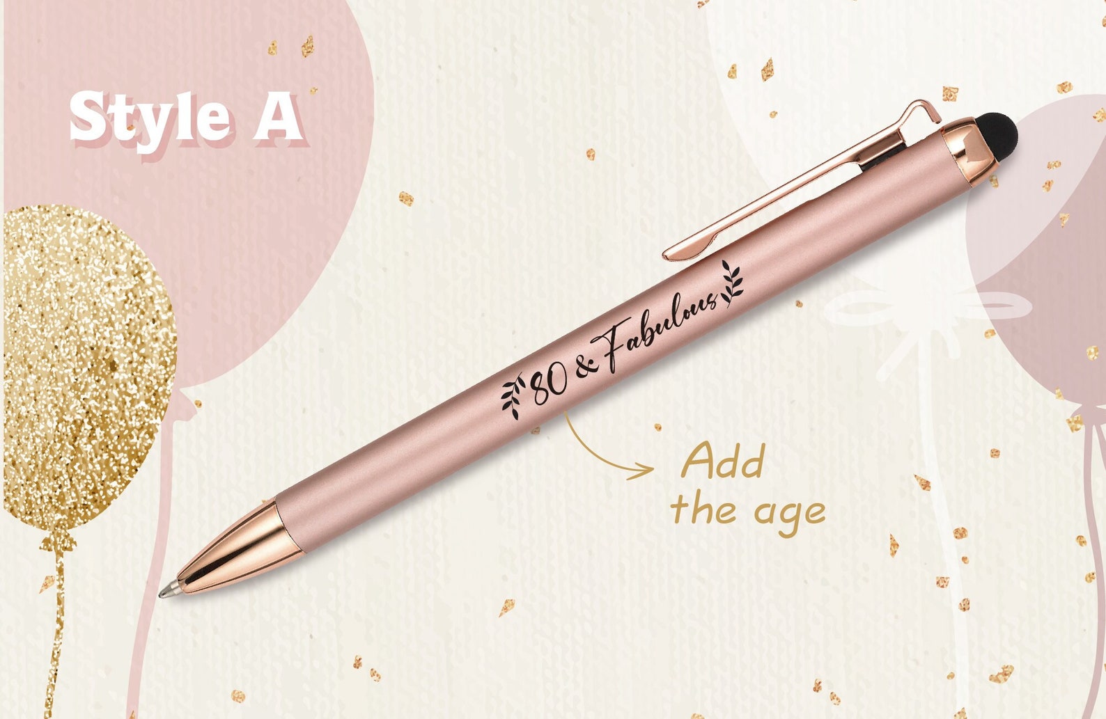 10 Personalized Metal Birthday Pens. Birthday Party Favor Pen - Etsy