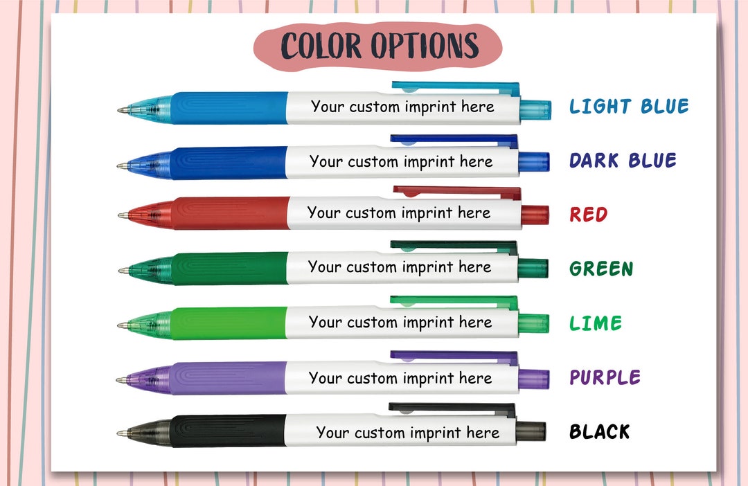 200 Promotional Pens, Custom Business Ballpoint Pens, Bulk Custom Pen ...