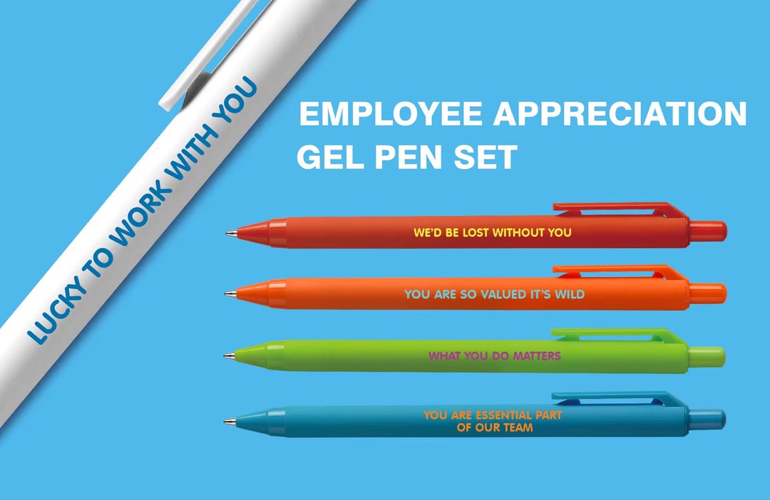 Employee Appreciation Gel Pen Set: Coworker Gift, Staff Thank You - Etsy