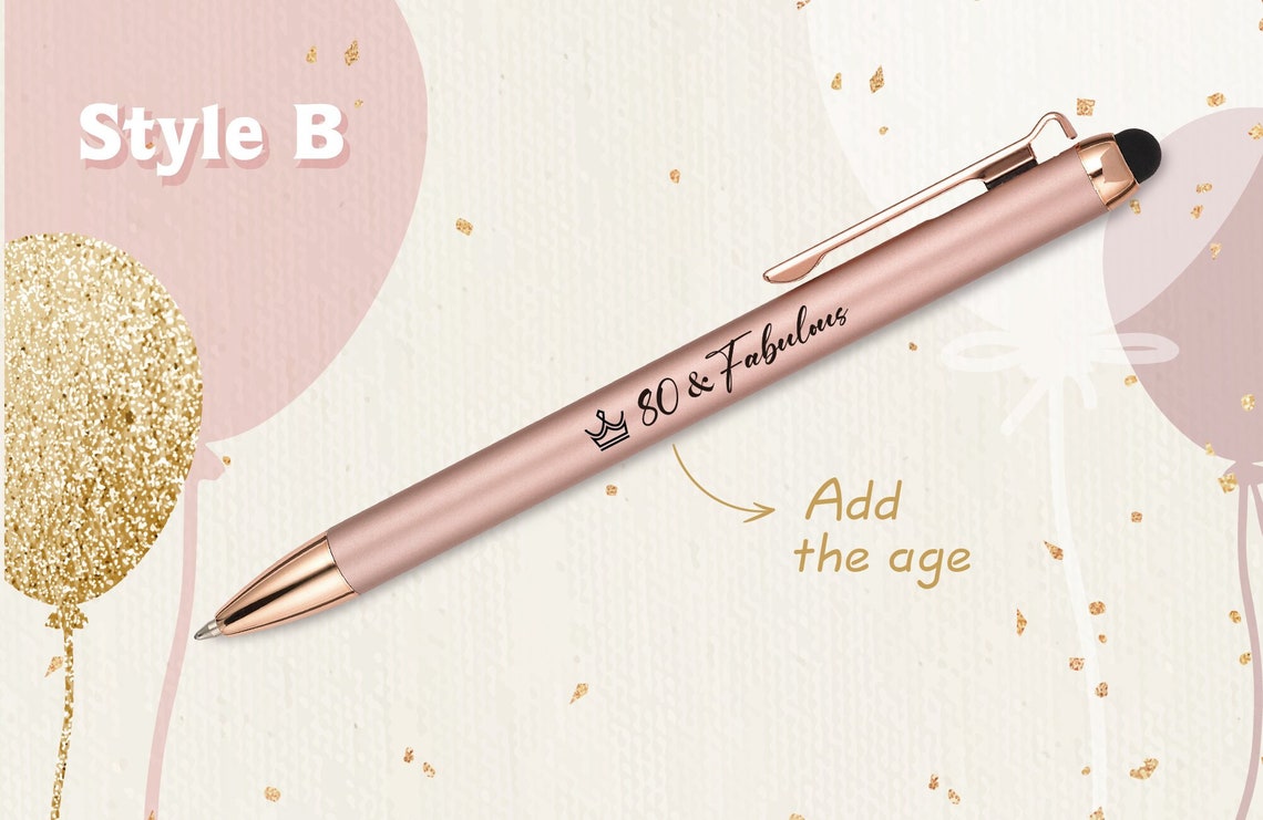 10 Personalized Metal Birthday Pens. Birthday Party Favor Pen - Etsy