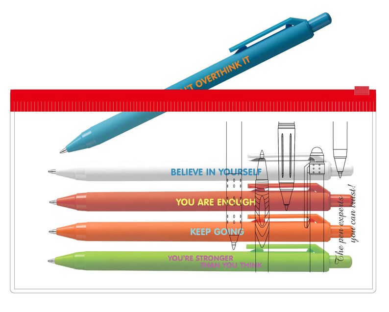 Positive Affirmation Gel Pen Set Motivational Pens - Etsy