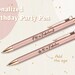 10 Personalized Metal Birthday Pens. Birthday Party Favor Pen, Birthday ...