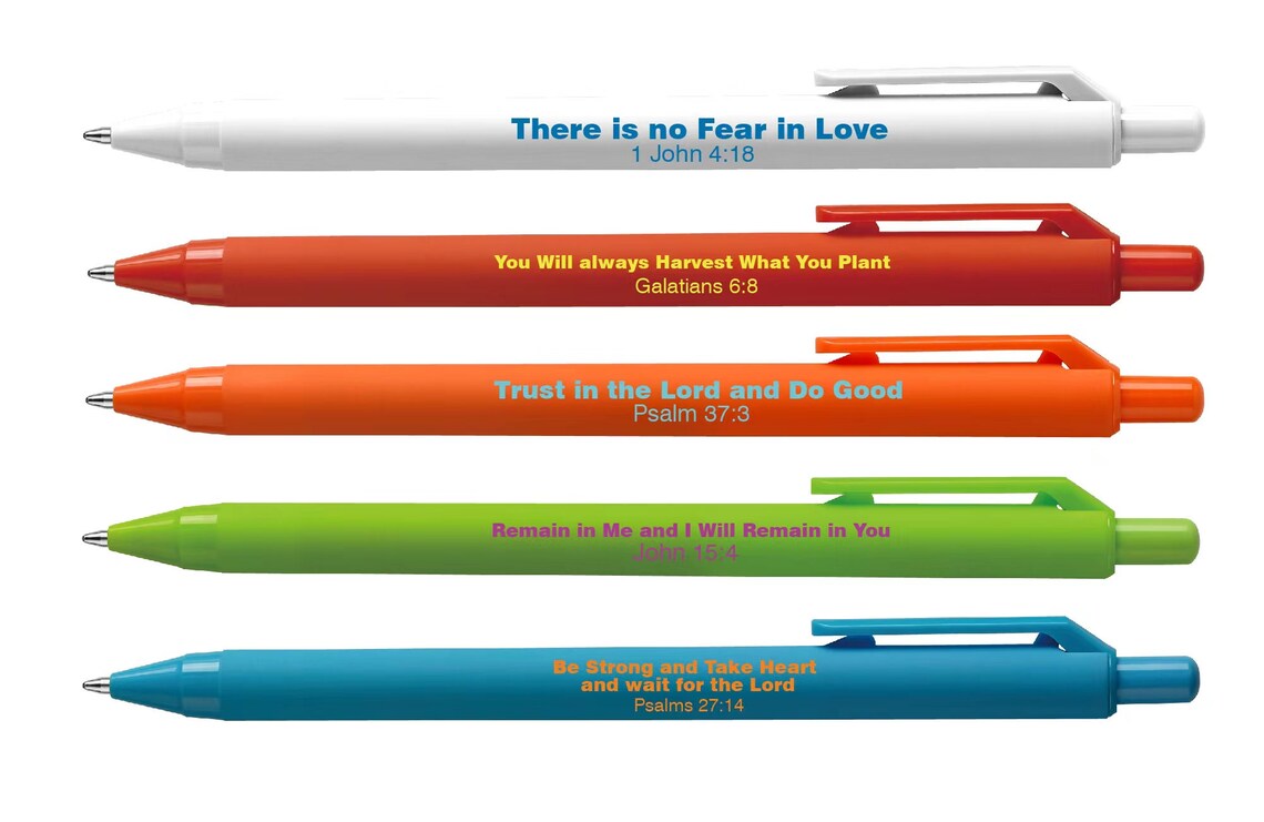 Bible Verse Pen Set Bible Study Gift Pen black Ink Gel Pen - Etsy