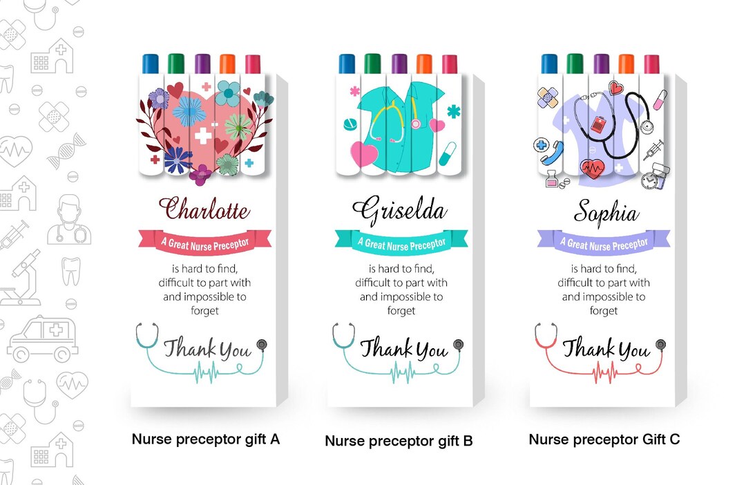 Personalized Nurse Preceptor Gift ,personalized Color Gel Pen Set ...