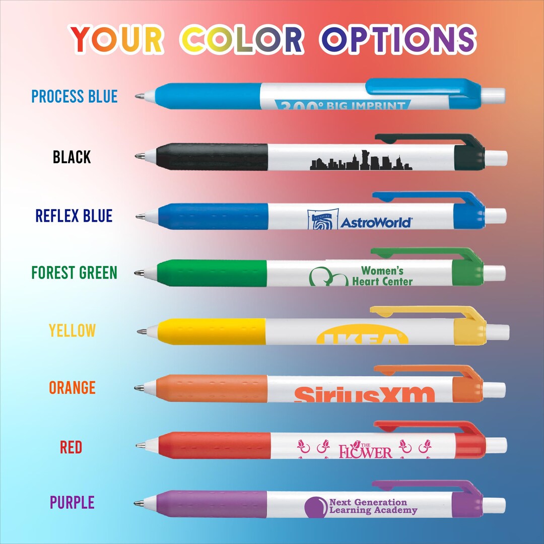 250 Custom Business Pens: Bulk Personalized Ballpoint Pens - Etsy