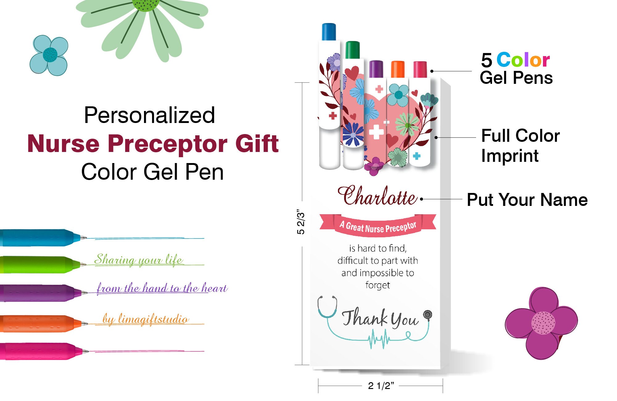 Personalized Nurse Preceptor Gift personalized Color Gel Pen - Etsy