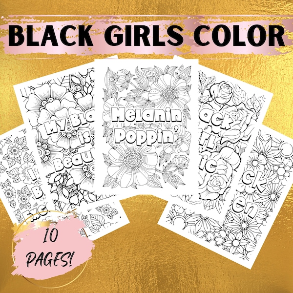 Coloring Books Black Girls - Etsy
