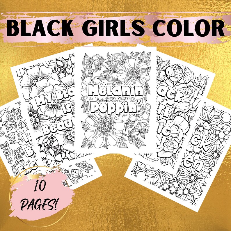 Black Girls Coloring Book - Etsy