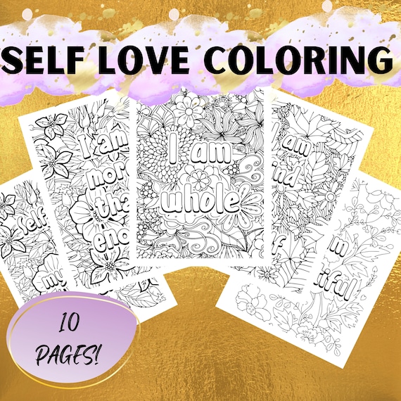 Self Love Coloring Book - Etsy